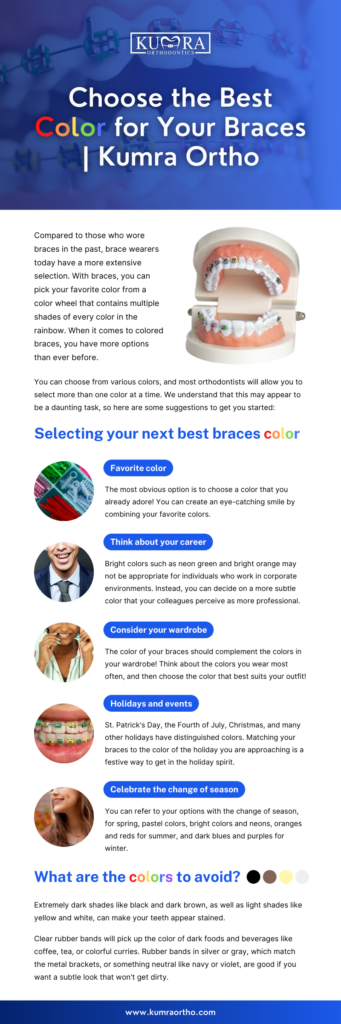 How to Choose the Best Color for Your Braces | Kumra Orthodontics