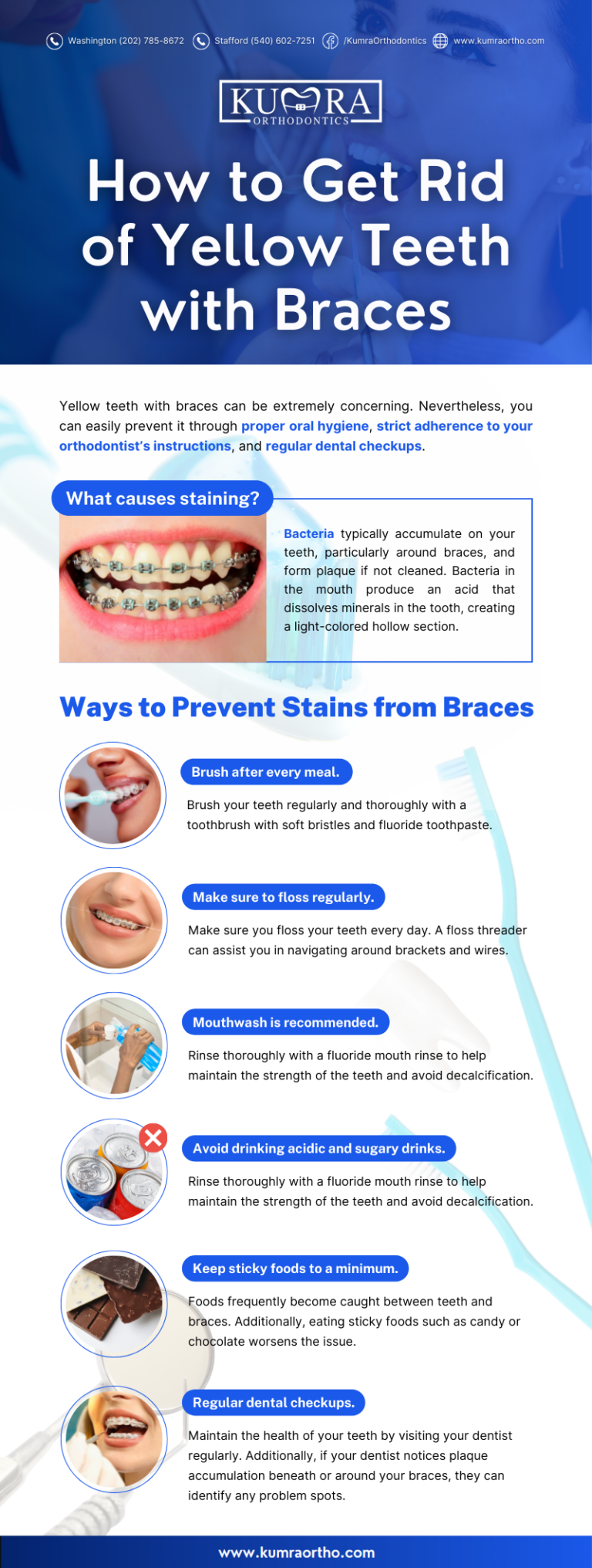 How to Get Rid of Yellow Teeth with Braces | Kumra Orthodontics